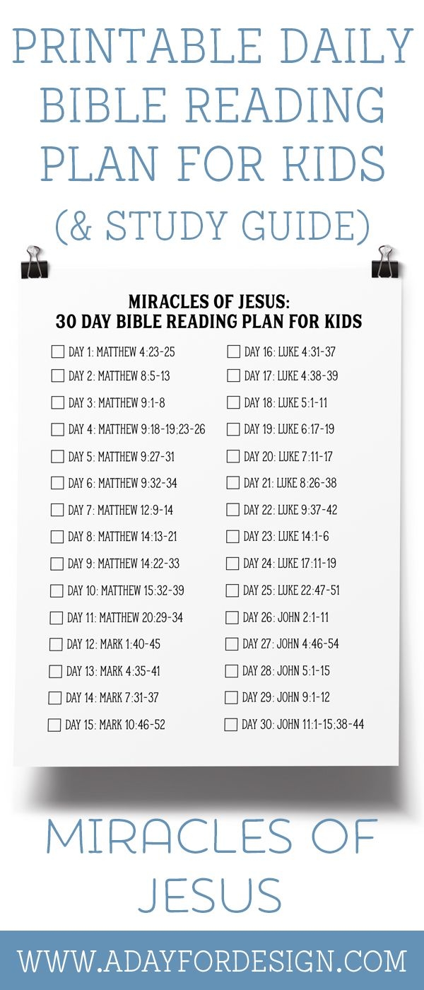 Printable Daily Bible Reading Plan - Free Planner Printables